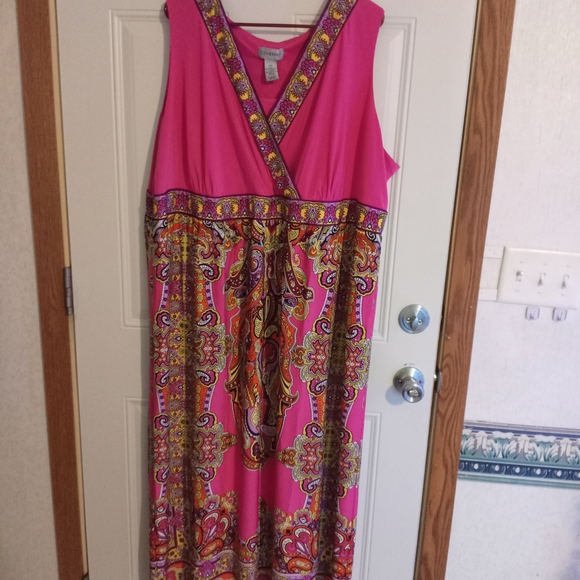 Catherines | Dresses | Catherines Pink Paisley Maxi Dress | Poshmark